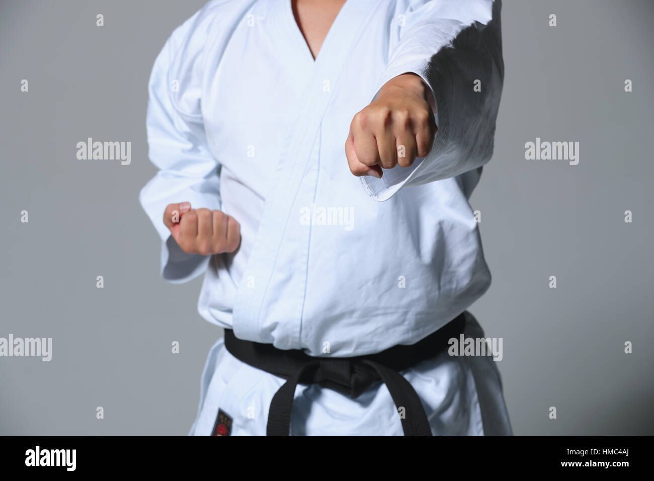 Japanese karate master training Stock Photo - Alamy