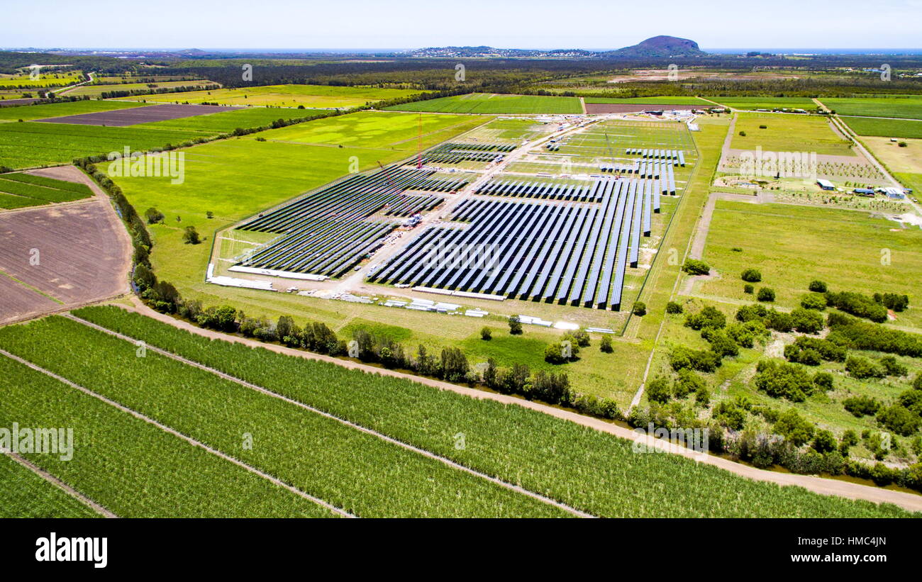 The Sunshine Coast Solar Farm at Valdora, near Yandina and Coolum, on ...