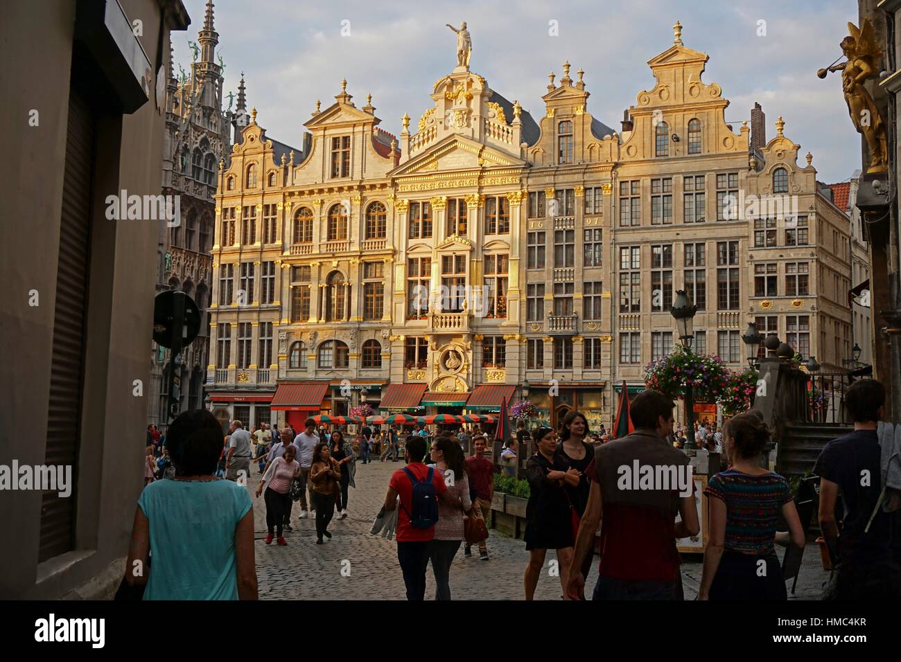 Partial view of La Grand Place. Brussels, Belgium, Europe Stock Photo ...