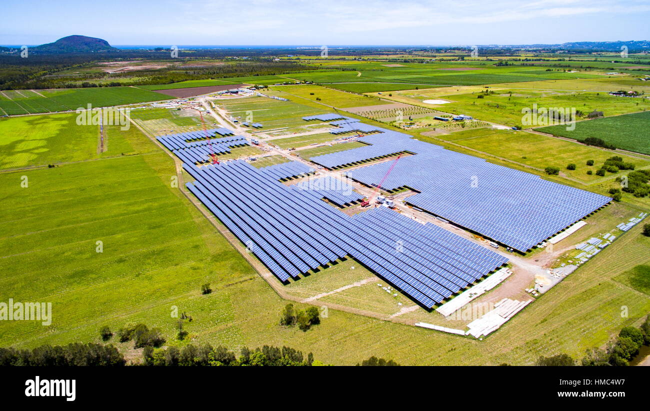 The Sunshine Coast Solar Farm at Valdora, near Yandina and Coolum, on ...