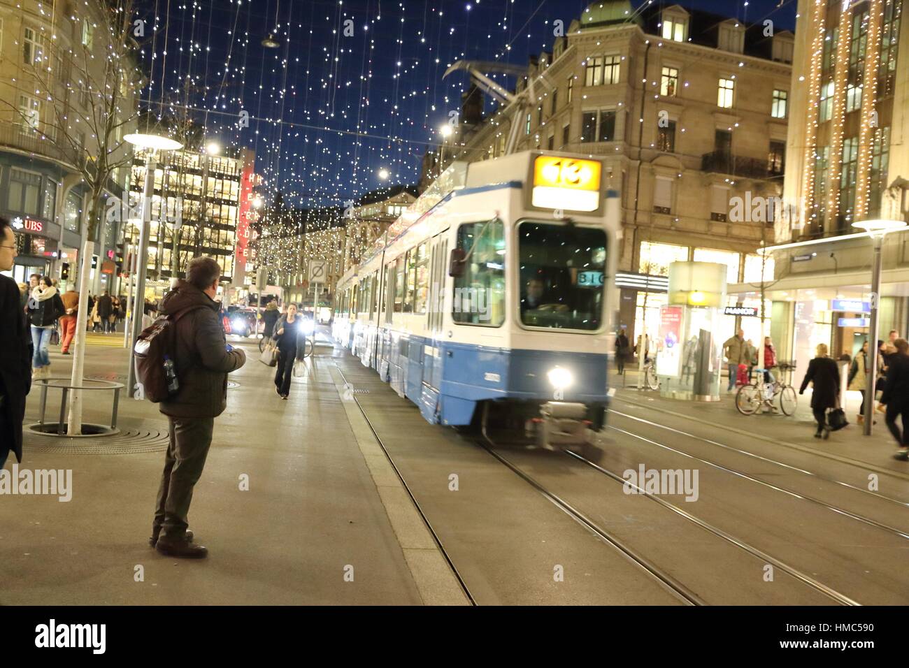 Bahnhofstrasse zurich winter hi-res stock photography and images - Alamy