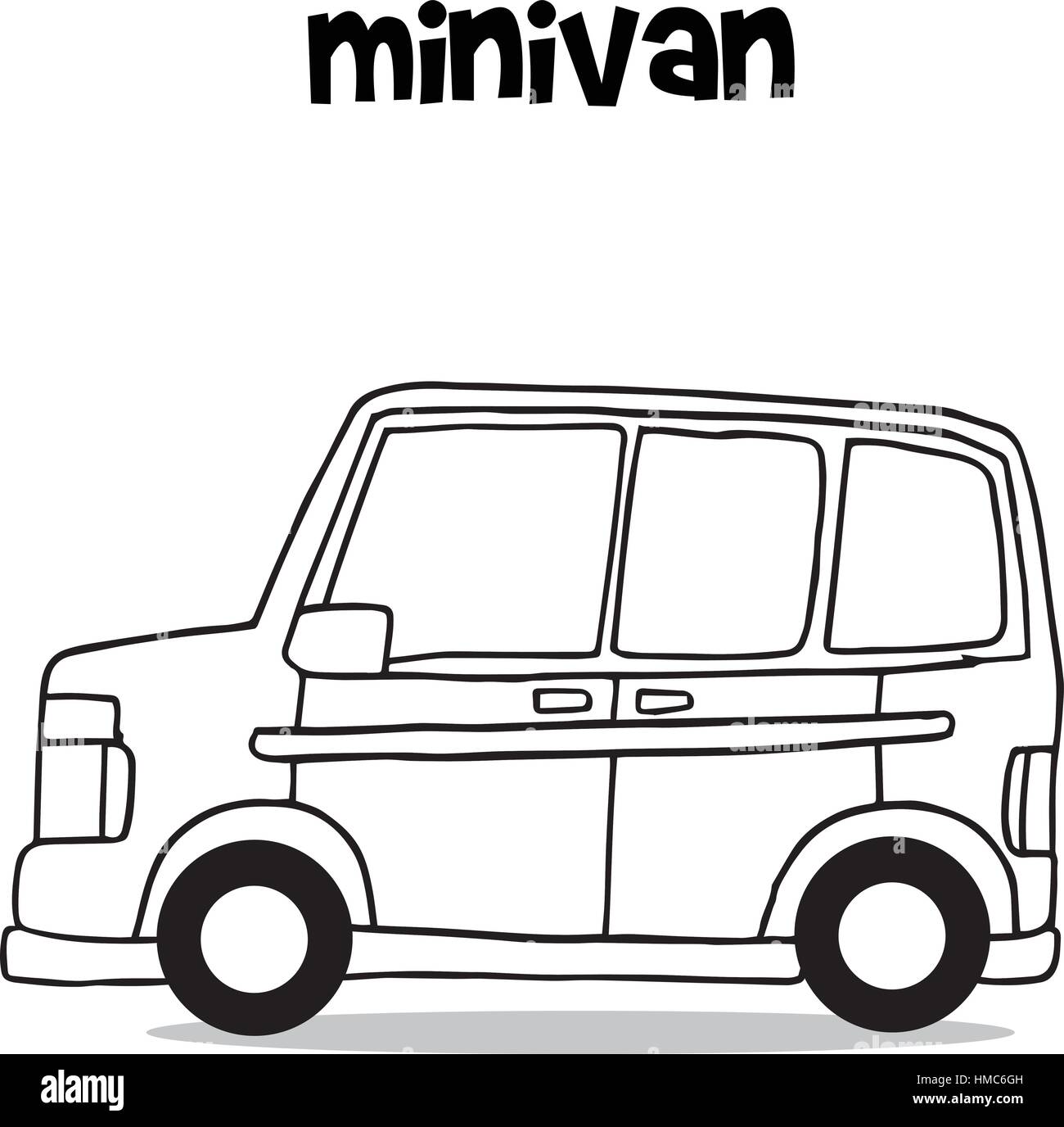 Transportation collection of mini van vector art Stock Vector Image ...