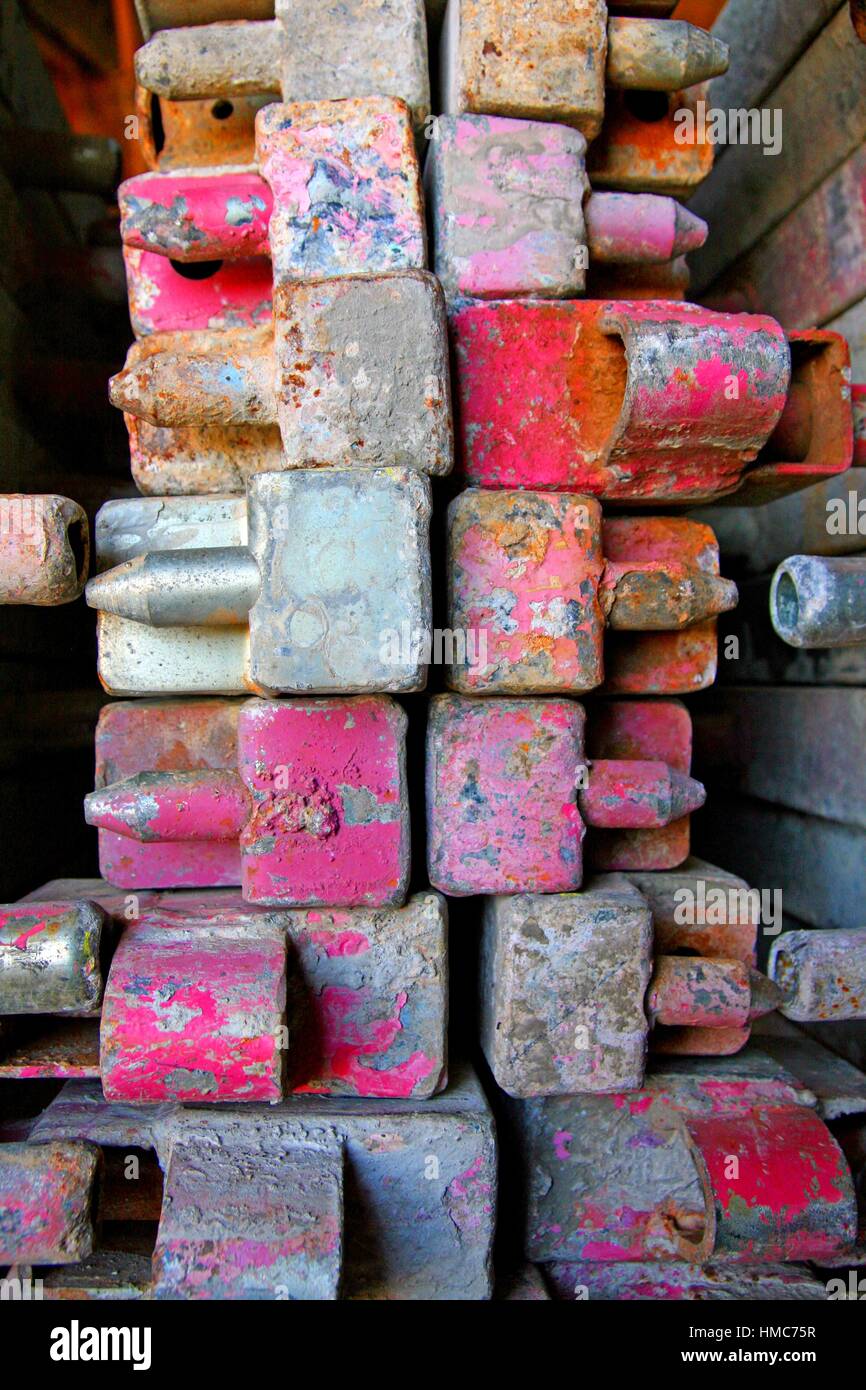 Metal supports, construction material Stock Photo - Alamy