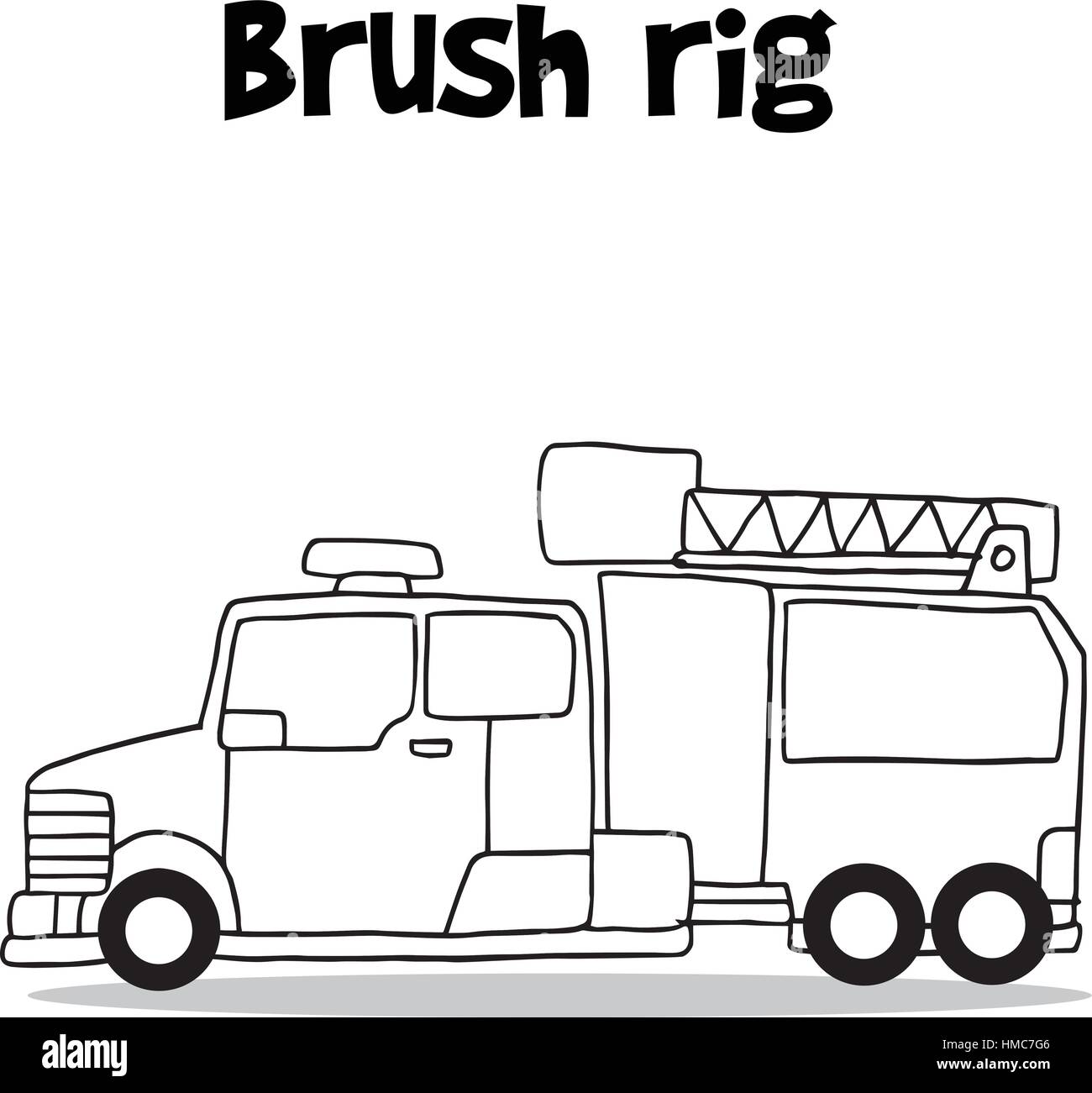 Brush rig with hand draw Stock Vector Image & Art - Alamy
