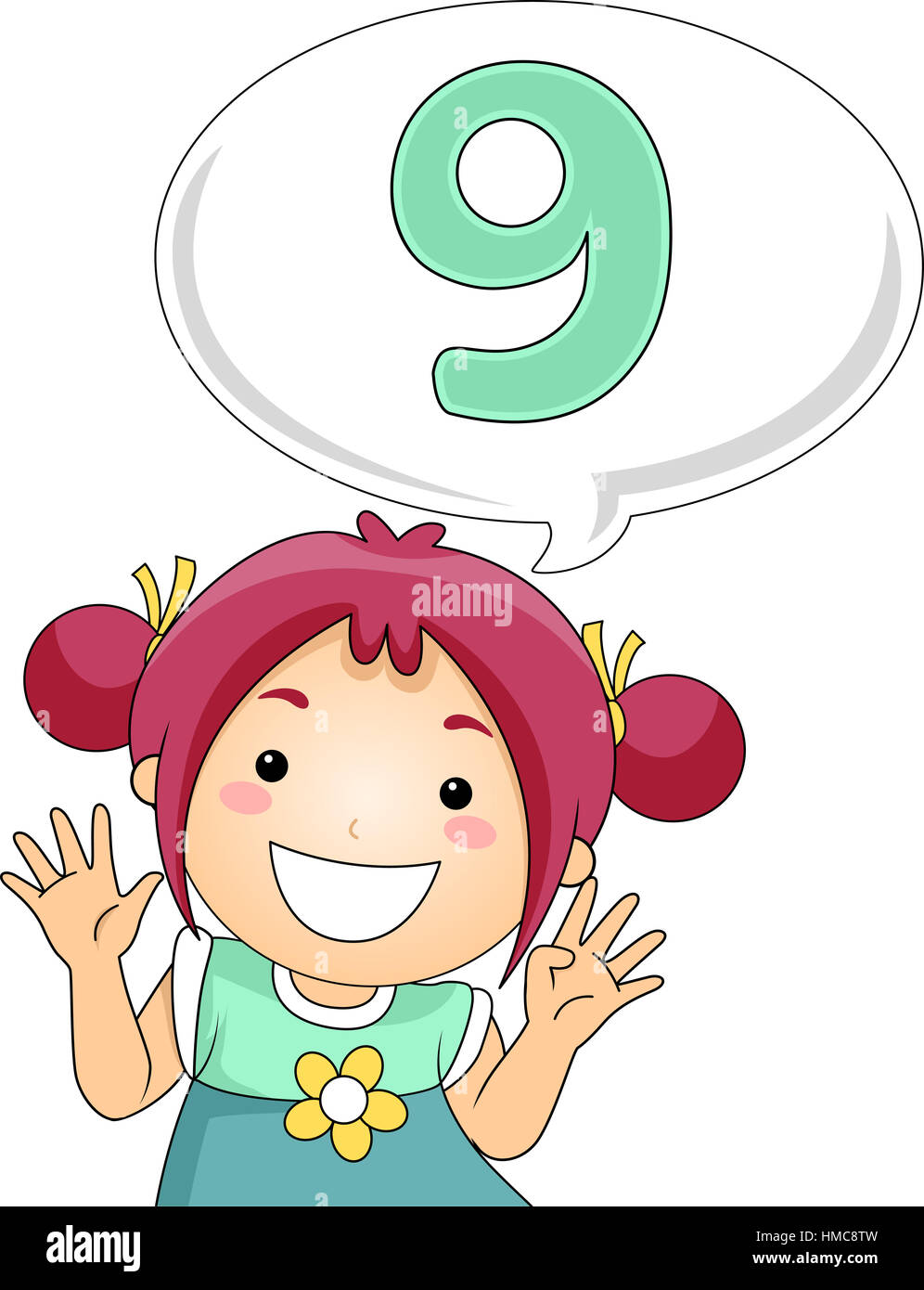 Cartoon illustration educational counting math hi-res stock photography ...