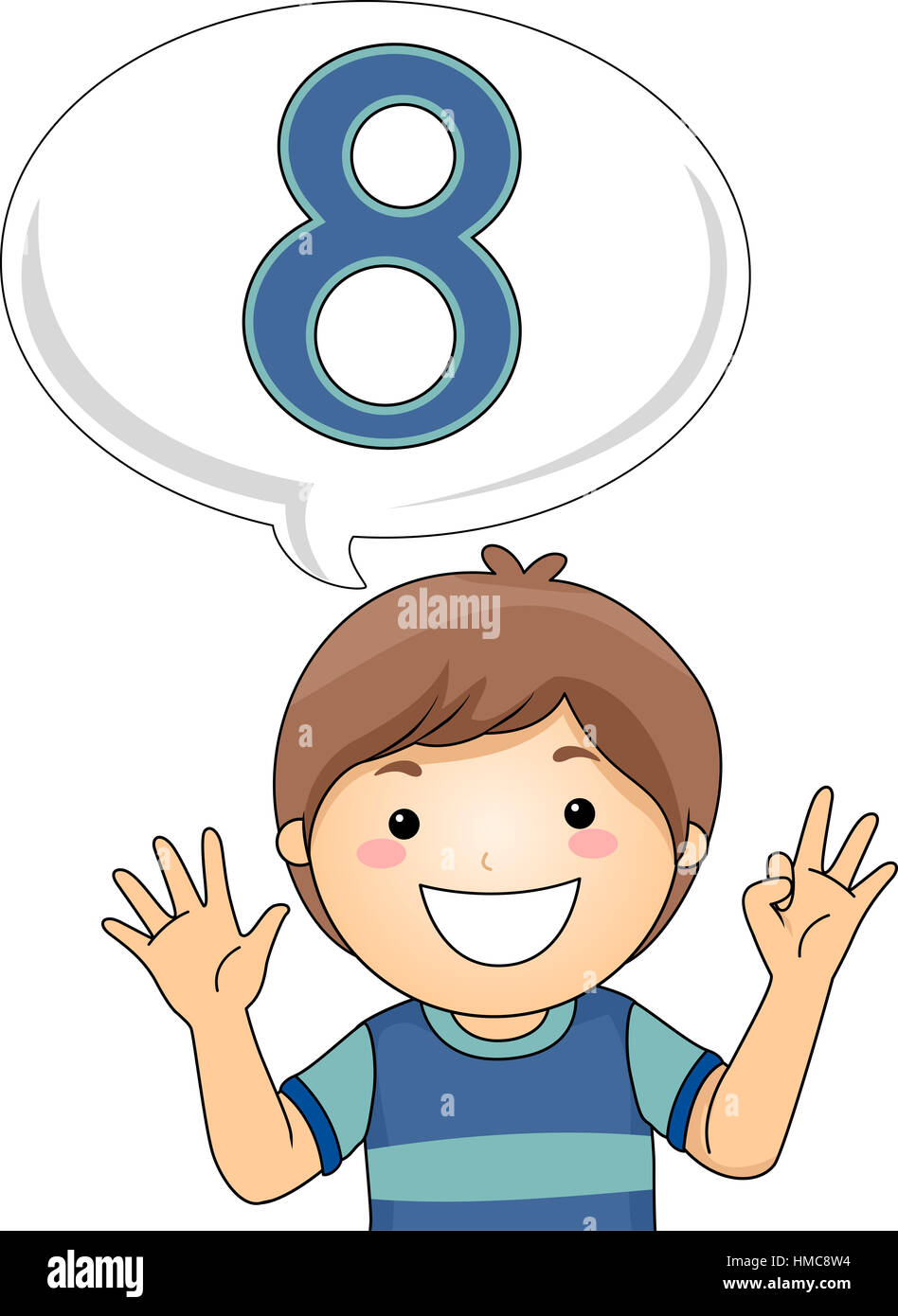 Cartoon illustration educational counting math hi-res stock photography ...