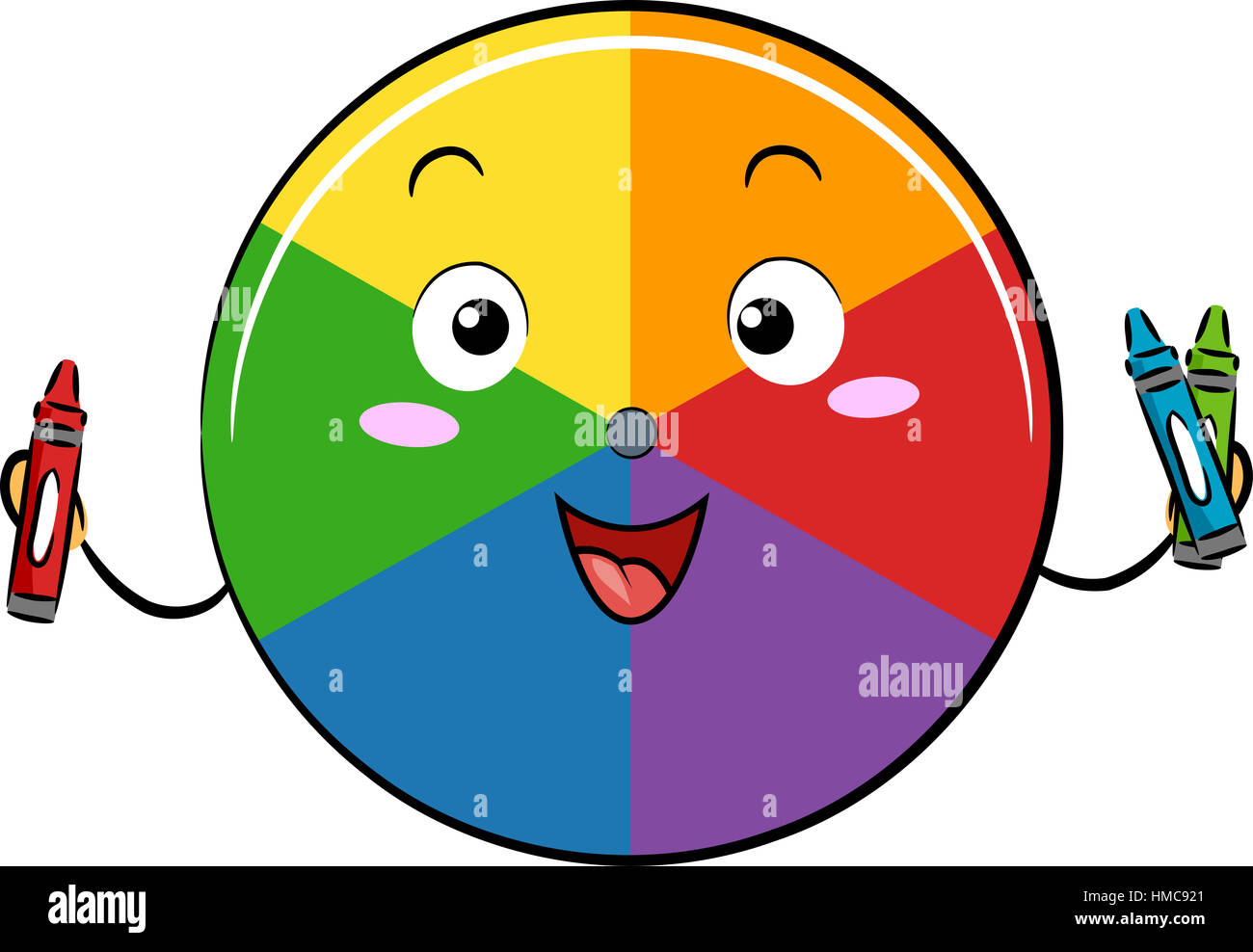 Mascot Illustration of a Color Wheel Holding Red, Blue, and Green ...