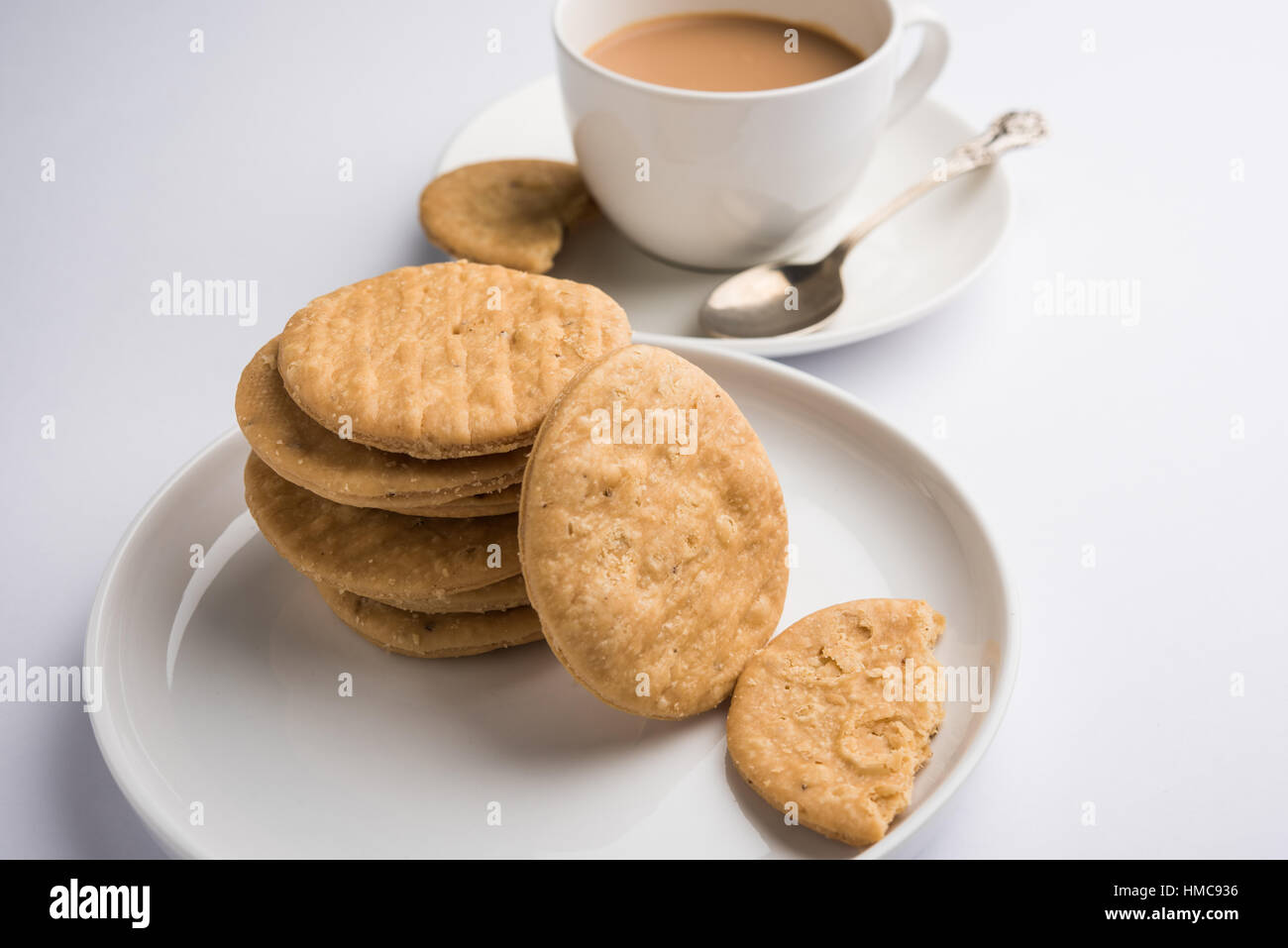 spicy fried mathri or mathari which is an indian snack served with a ...