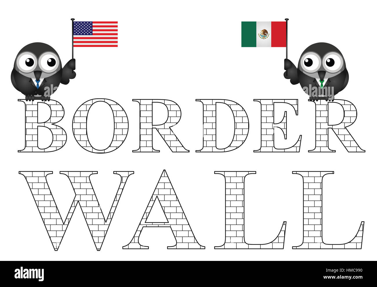 Border mexico usa wall Cut Out Stock Images & Pictures - Alamy