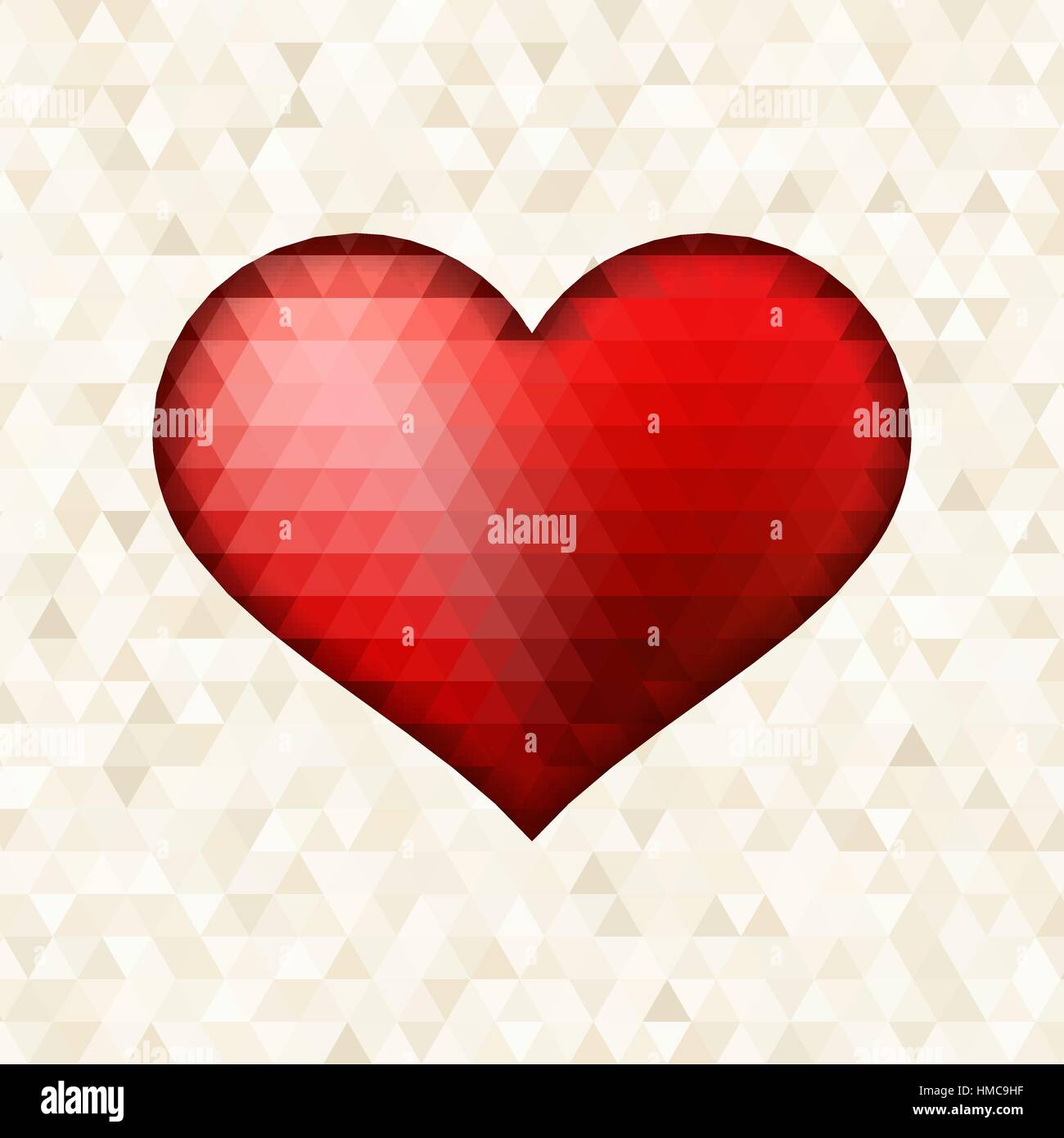Сutout heart with triangles pattern. + EPS10 vector file Stock Vector ...
