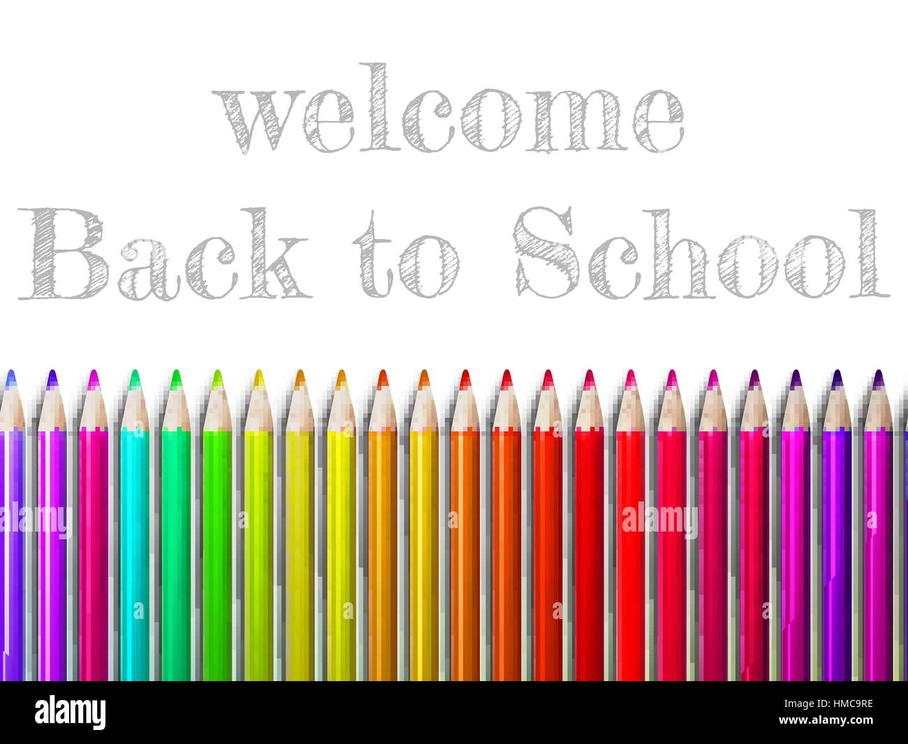 Colorful pencil crayons on a white background, Back to school. plus ...