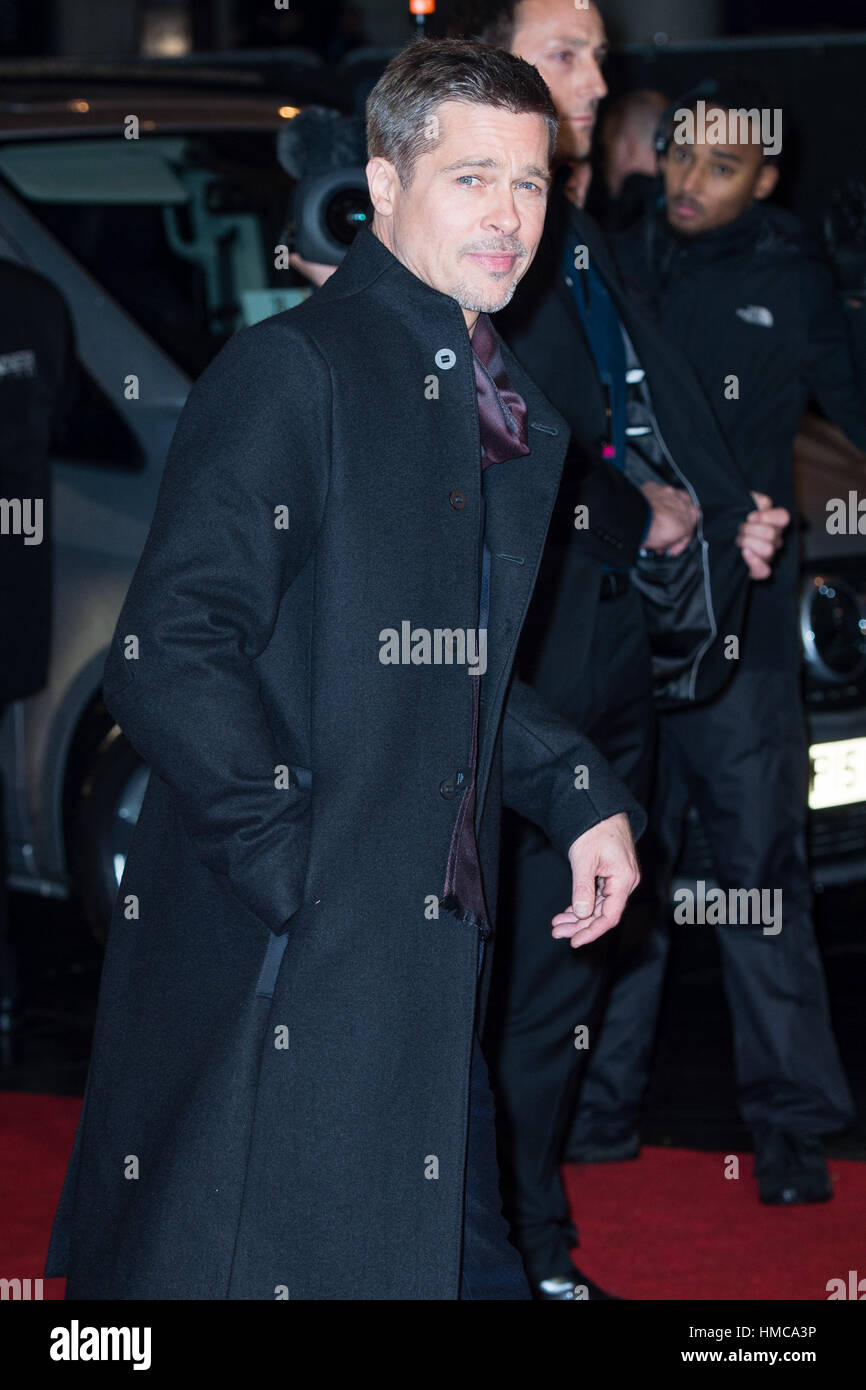Bradt Pitt attends the Allied Premire London Stock Photo - Alamy