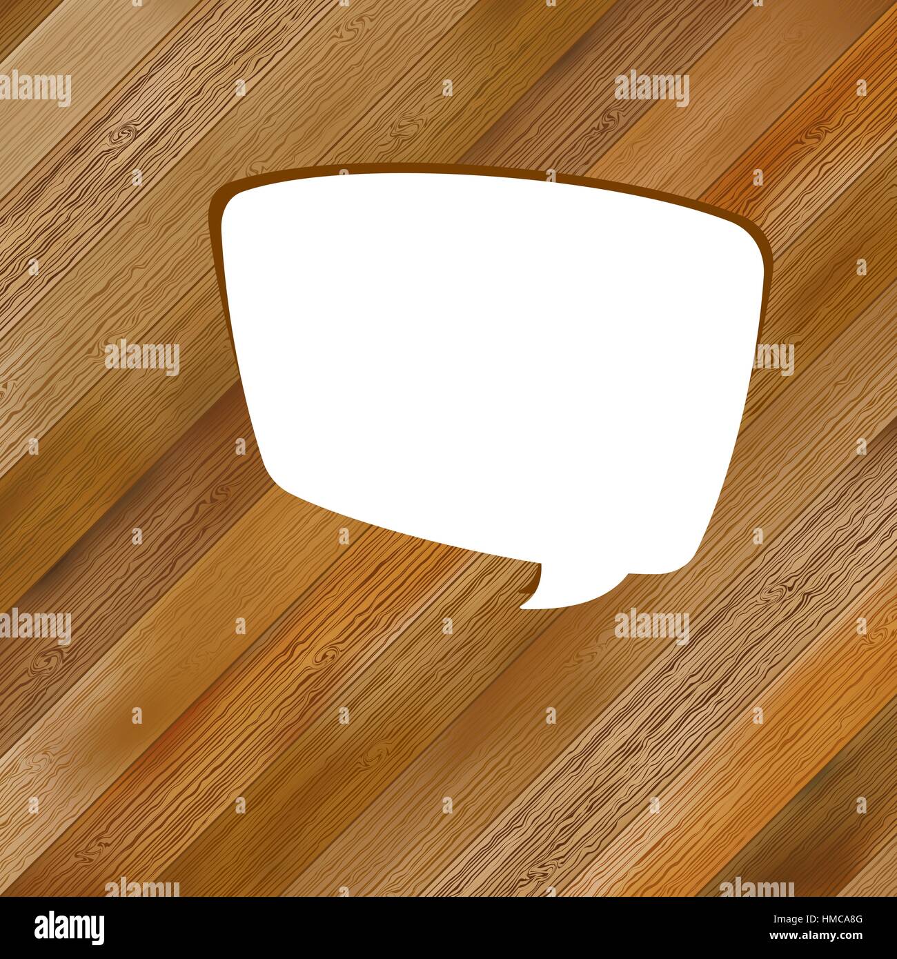 Wooden background with speech bubbles paper stick. + EPS8 vector file ...