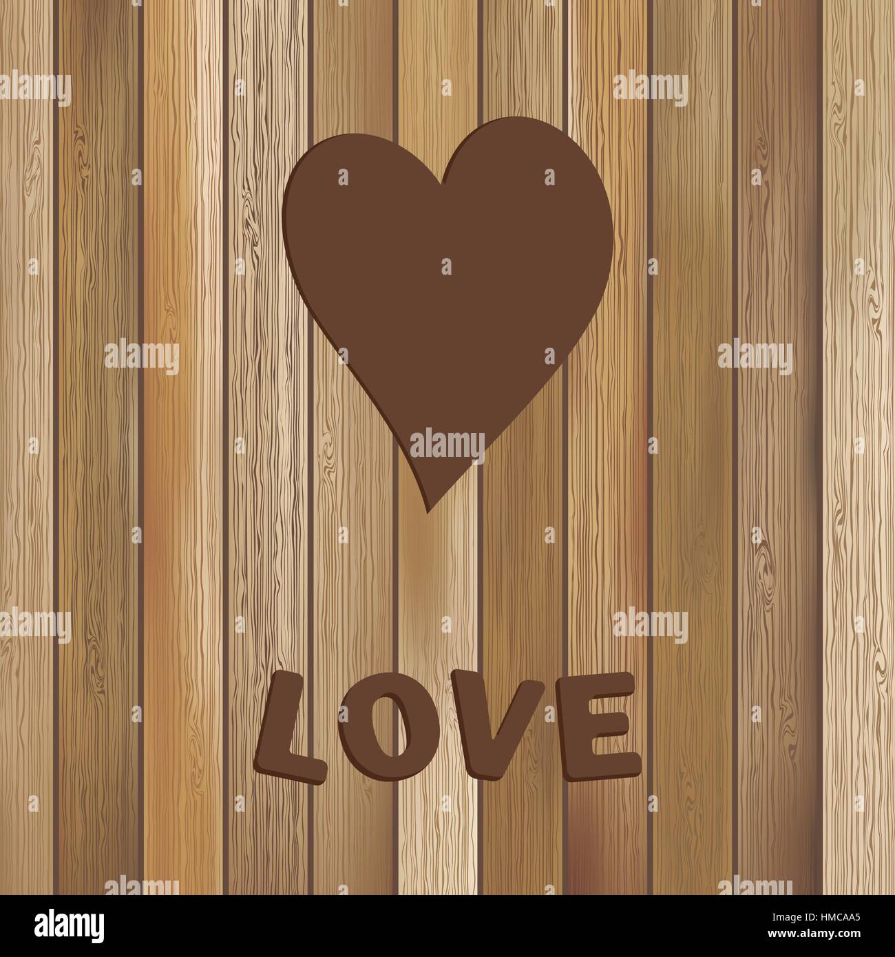 Heart in wood background template. + EPS8 vector file Stock Vector ...