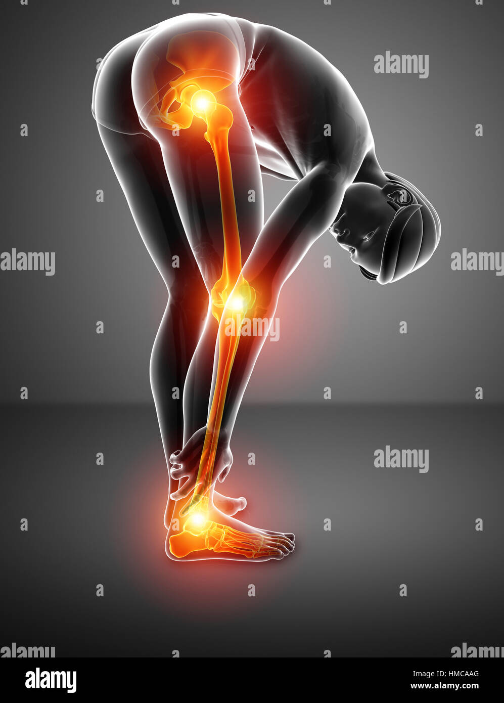 human body anatomy with joint pain Stock Photo - Alamy