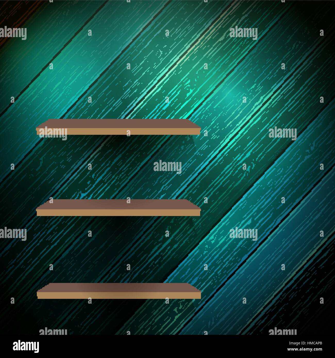 Empty shelf for exhibit on wood background. EPS 10 vector Stock Vector ...