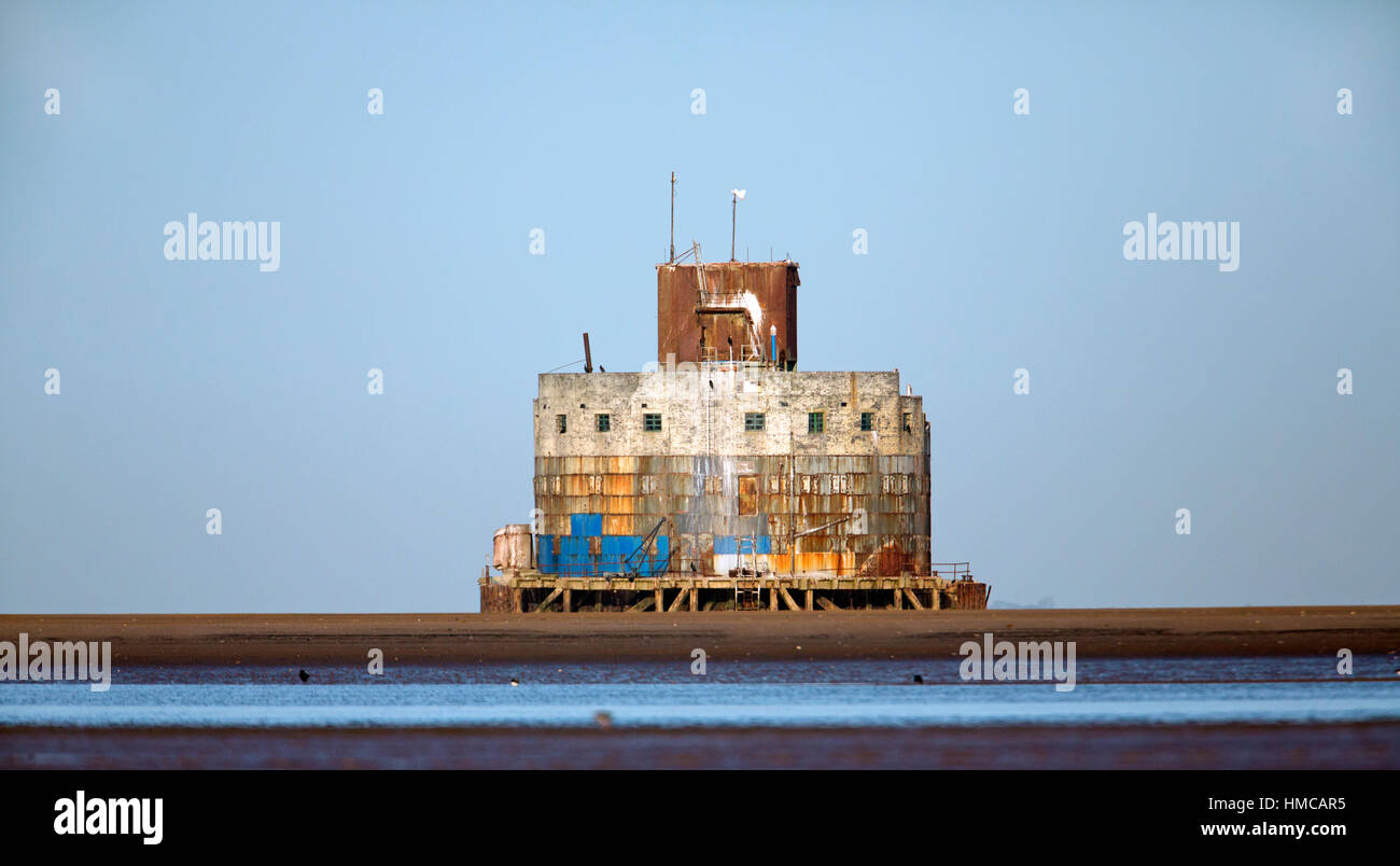Haile Sand Fort in the Humber estuary on the Lincolnshire side of the ...