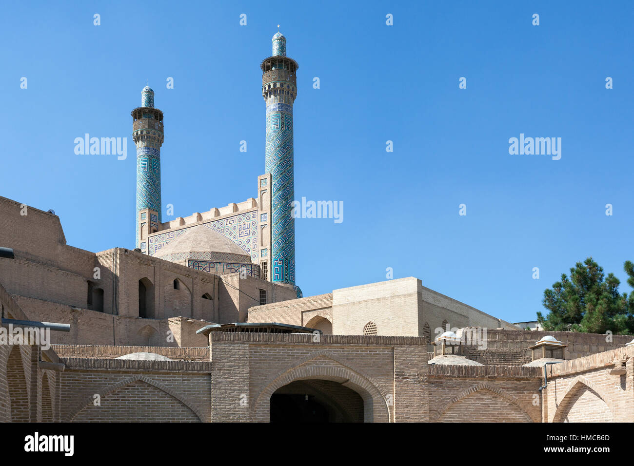Imam mosque minarets, Isfahan, Iran Stock Photo - Alamy