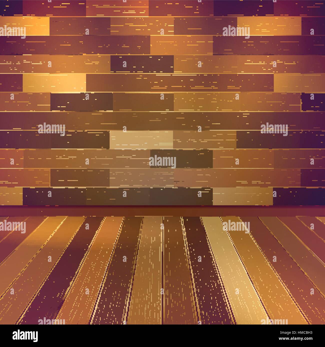 Old wooden village house interior Stock Vector Images - Alamy