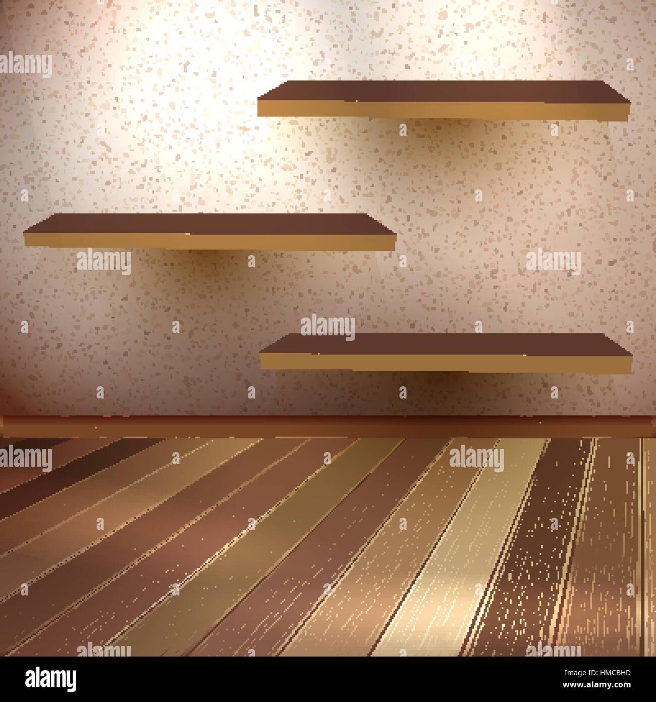 Empty wooden shelf background. EPS 10 vector Stock Vector Image & Art ...