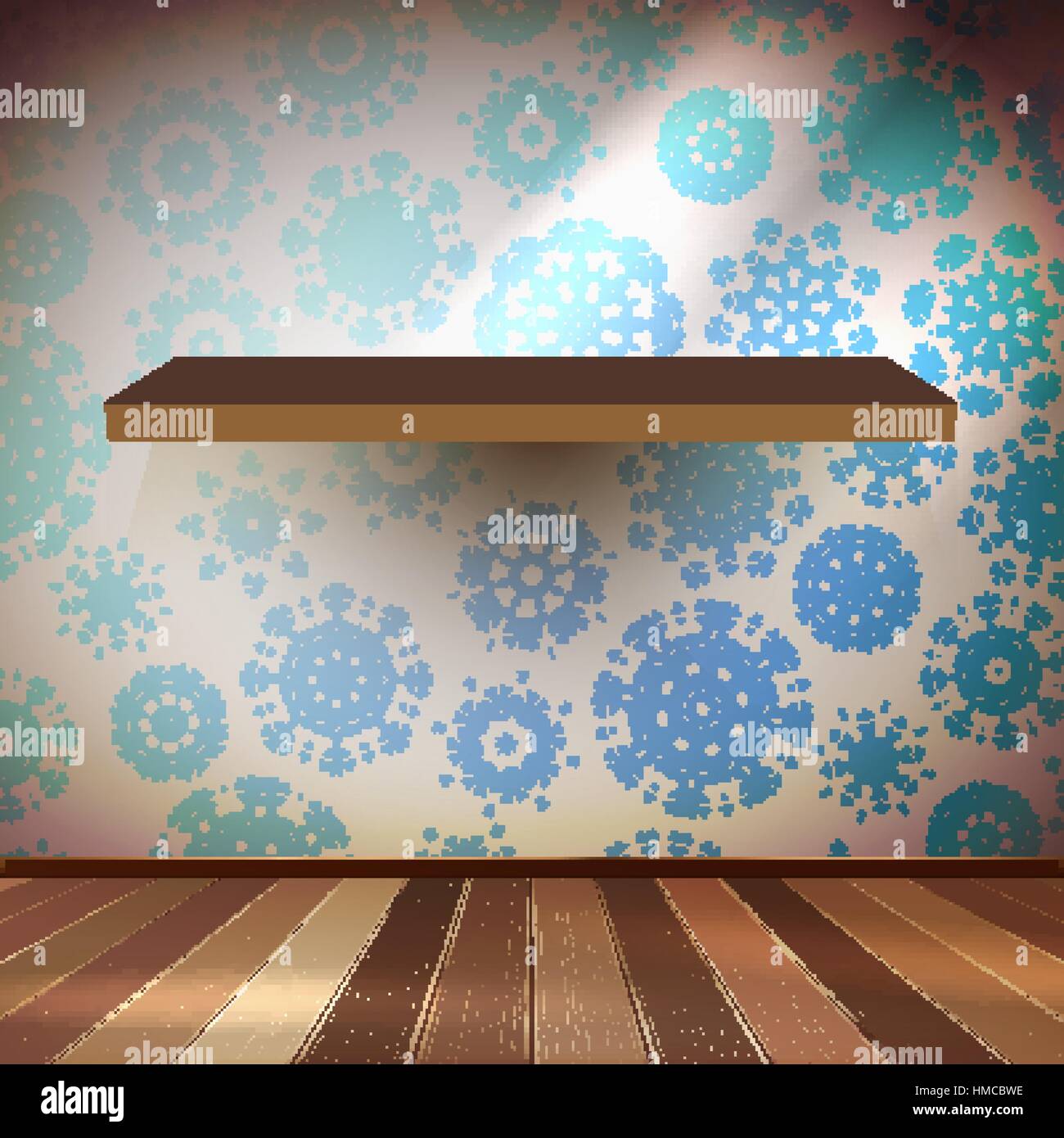 Frozen interior, with a shelfs background. EPS 10 vector Stock Vector ...