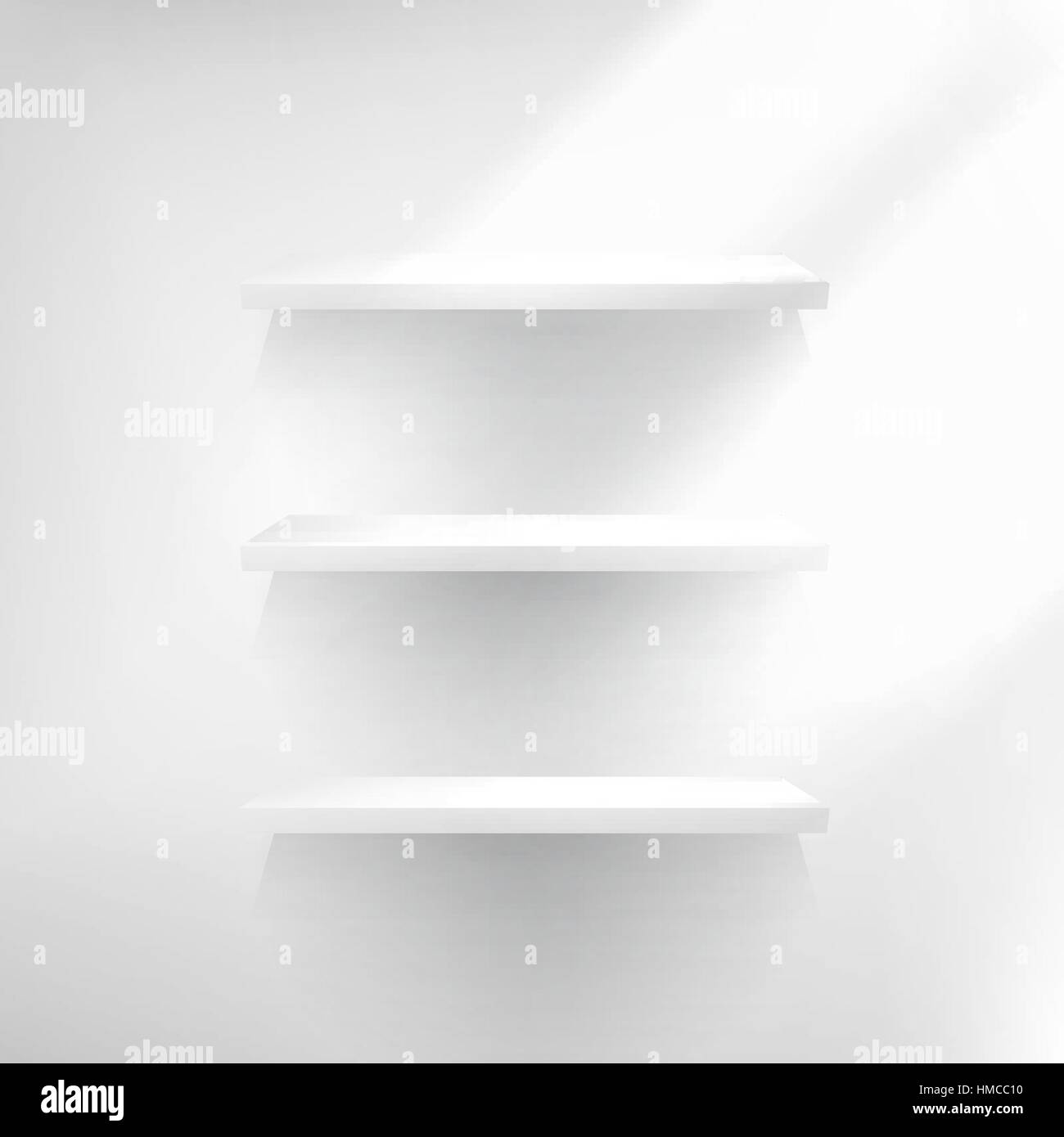 Three Empty Shelf For Exhibit. EPS 10 Stock Vector Image & Art - Alamy