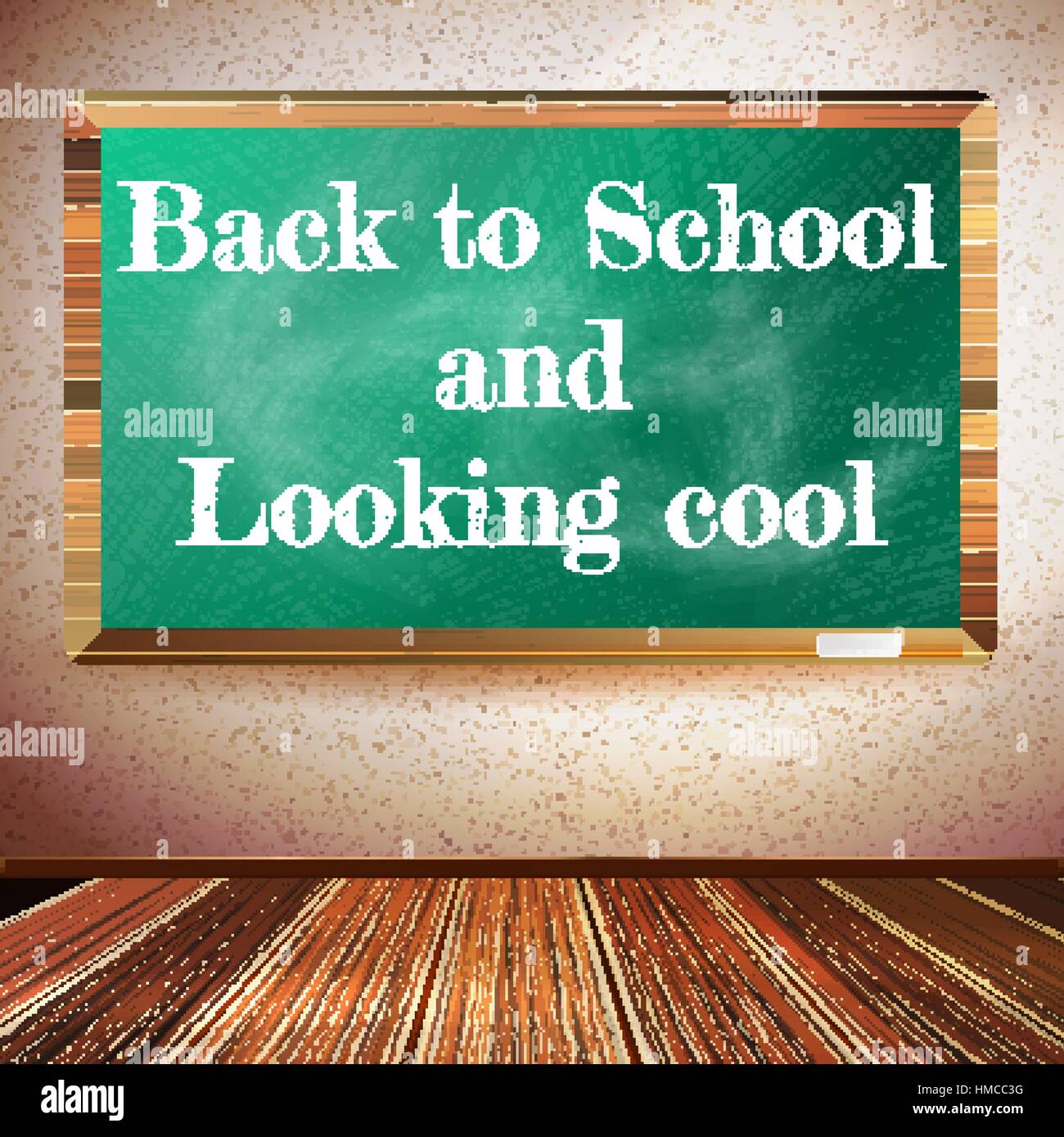 Back to school poster with text on chalkboard. plus EPS10 vector file ...