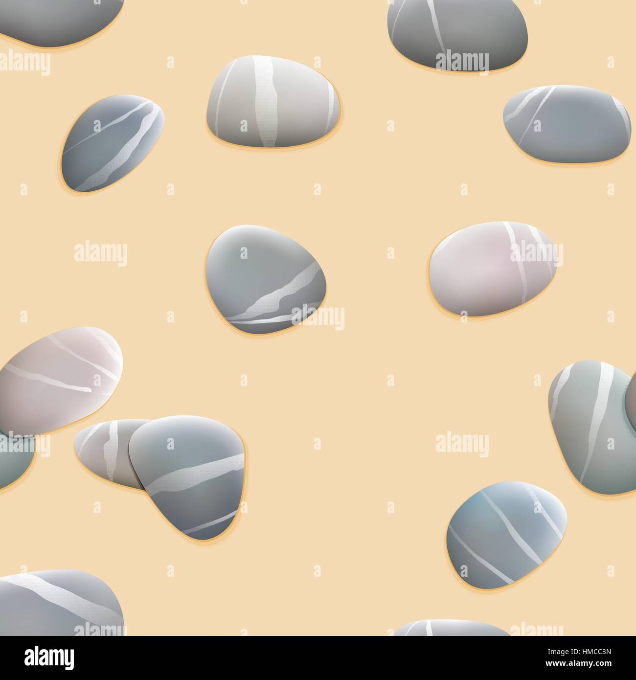 Collection of beach pebbles Stock Vector Images - Alamy
