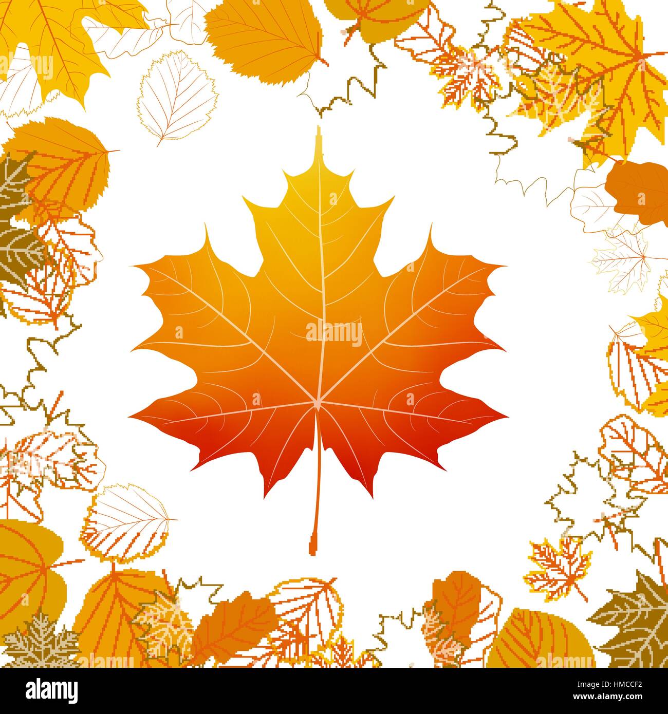Dead leaves vector Stock Vector Images - Alamy