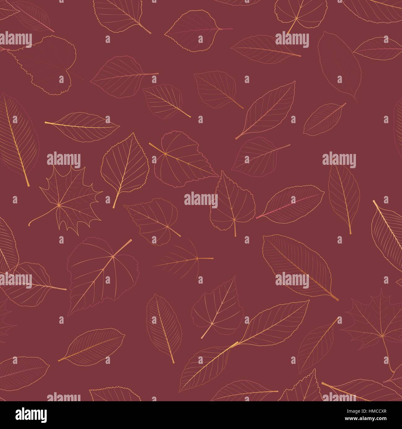 Seamless color leaves pattern hi-res stock photography and images - Alamy