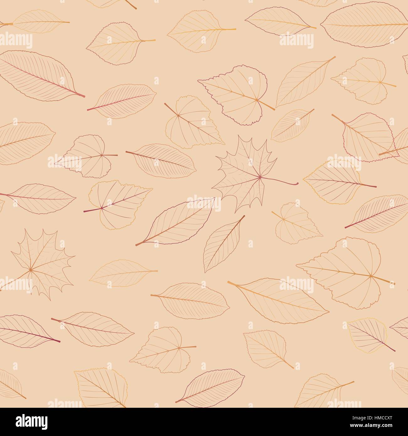 Seamless color leaves pattern hi-res stock photography and images - Alamy