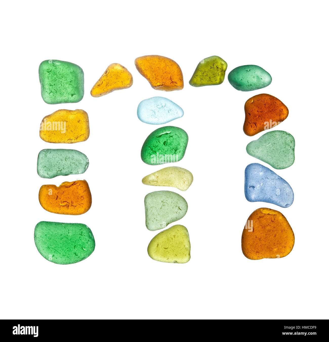 sea glass letters isolated on white background Stock Photo - Alamy
