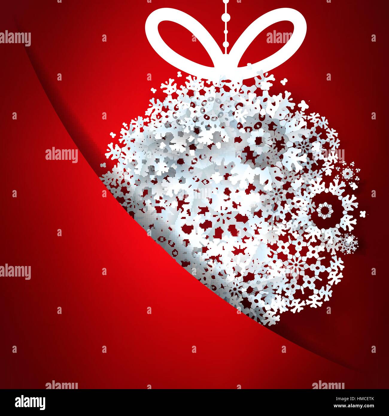 Red christmas card with snowflakes. + EPS10 vector file Stock Vector ...