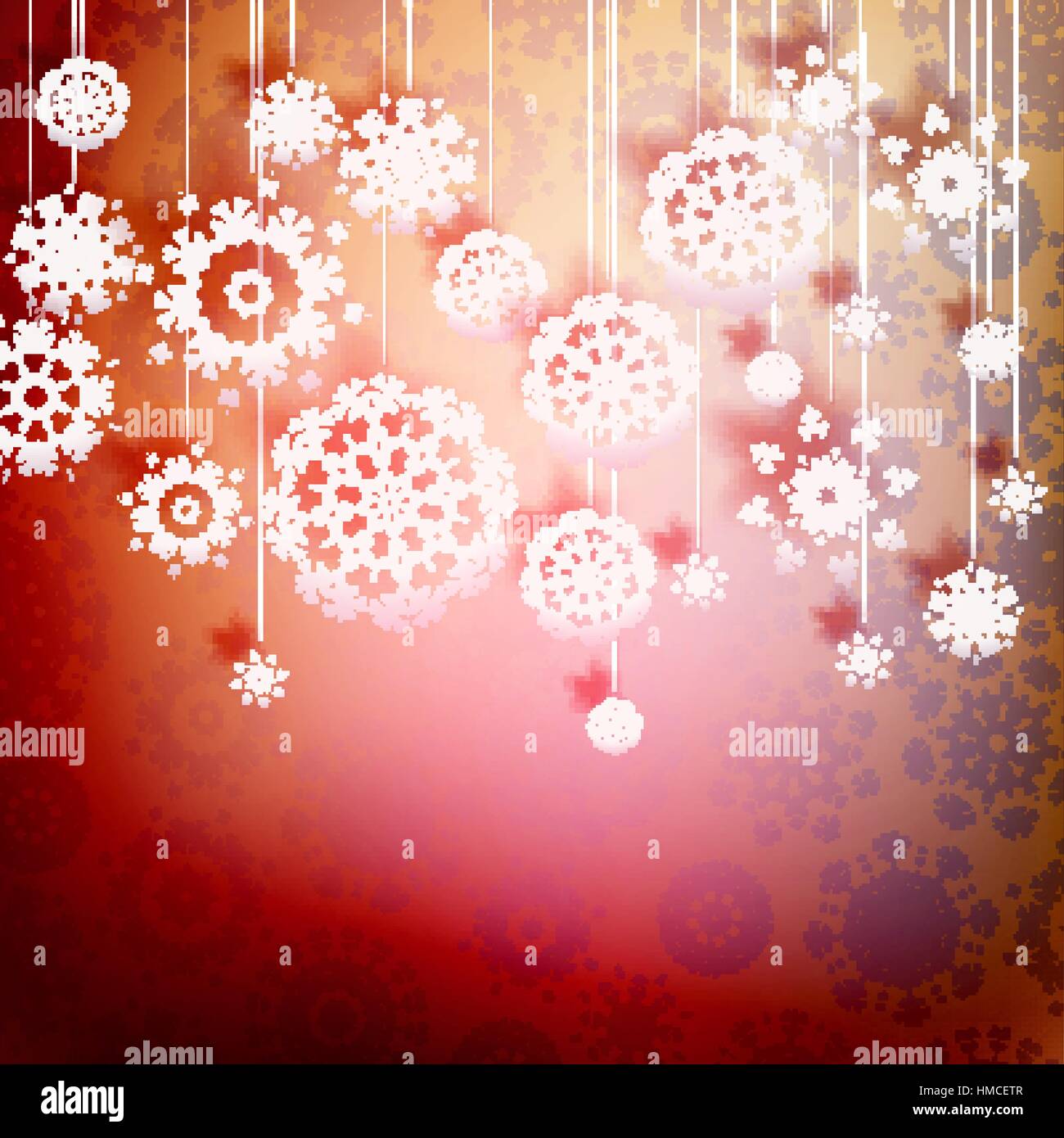 Red christmas card with snowflakes. + EPS10 vector file Stock Vector ...
