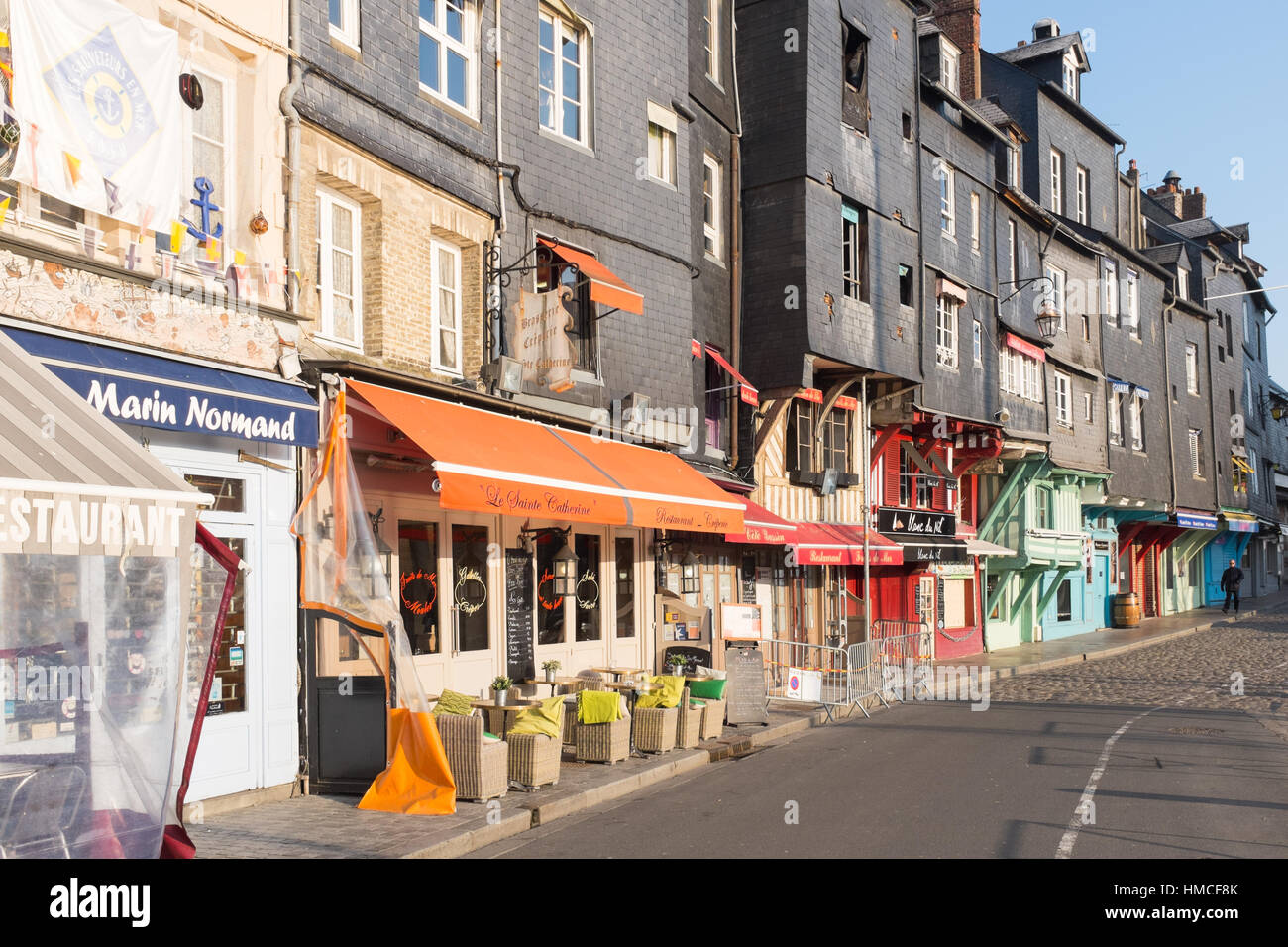 Traditional french buildings overlooking the Vieux-Bassin in the ...
