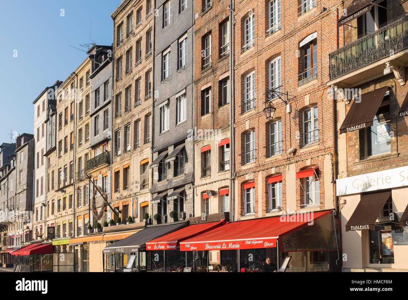 Traditional french buildings overlooking the Vieux-Bassin in the ...
