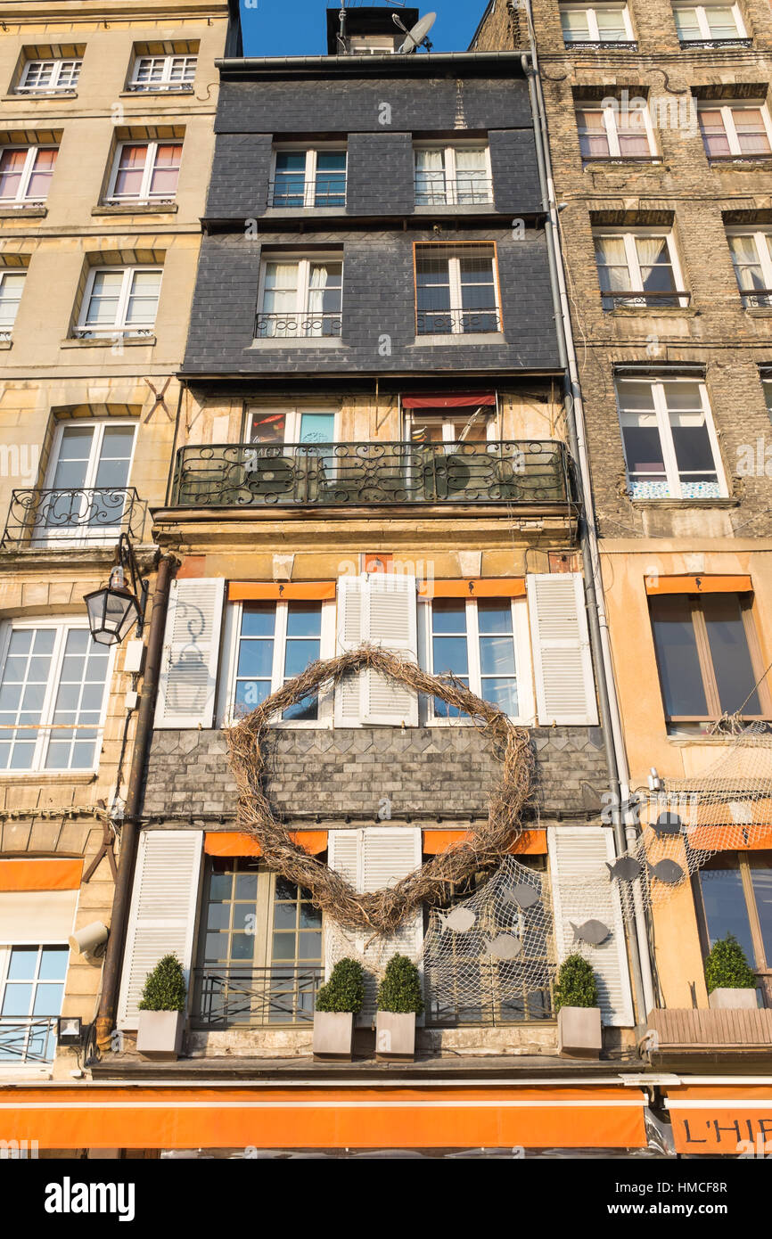 Traditional french buildings overlooking the Vieux-Bassin in the ...