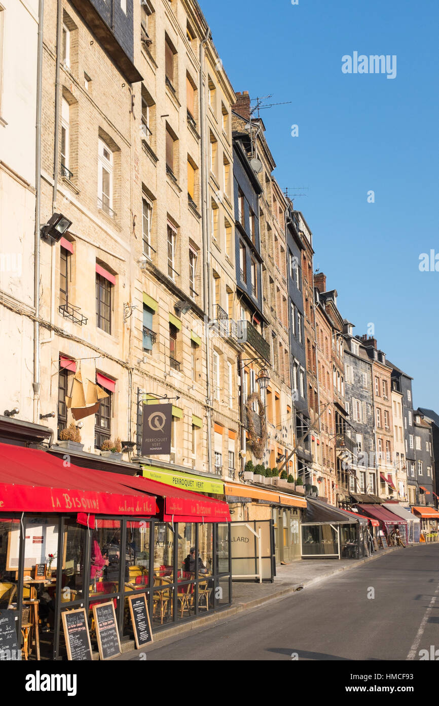 Traditional french buildings overlooking the Vieux-Bassin in the ...