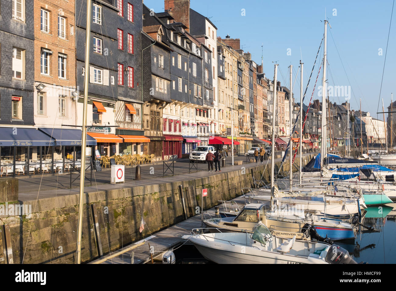 Traditional french buildings overlooking the Vieux-Bassin in the ...