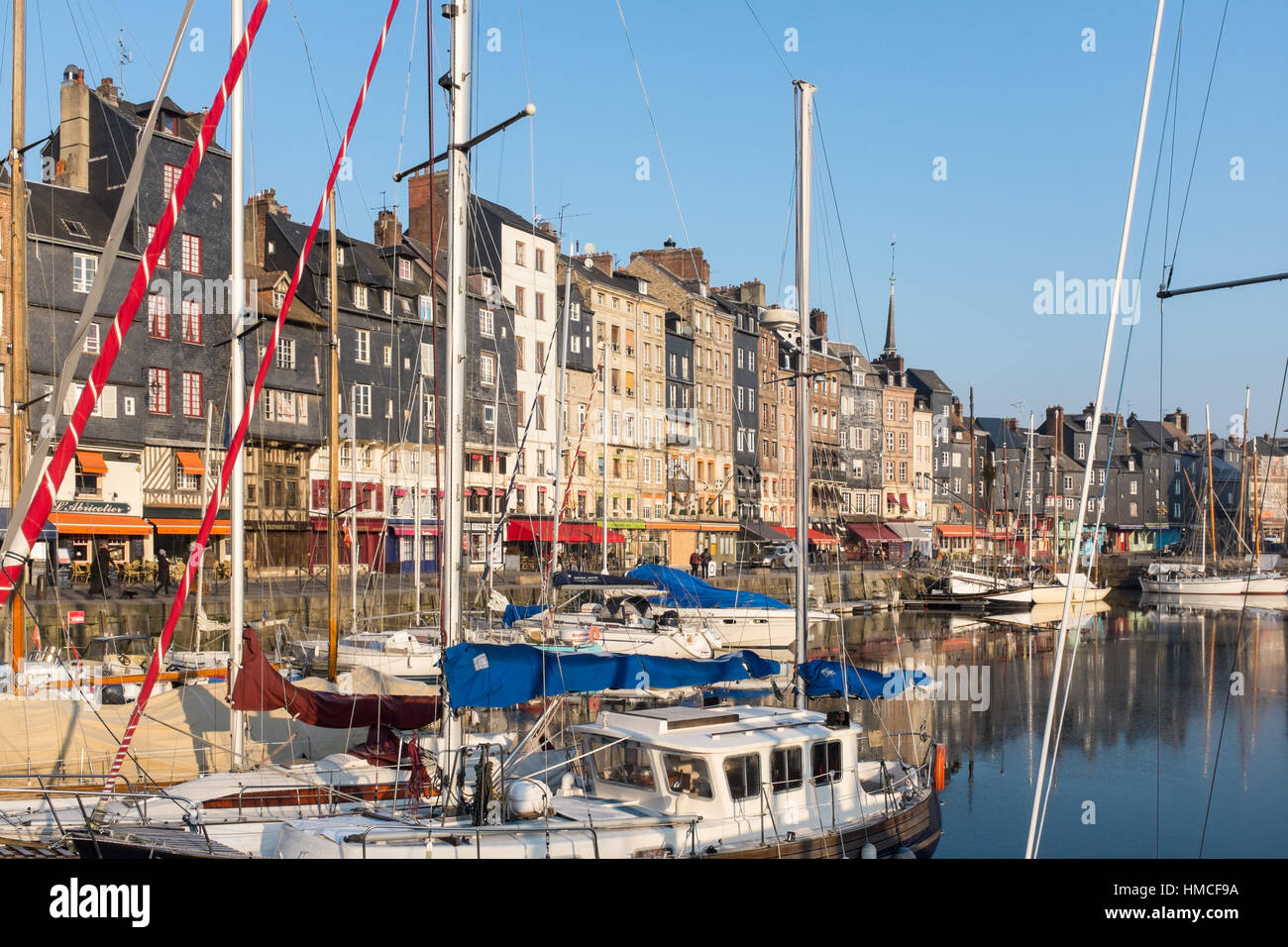 Traditional french buildings overlooking the Vieux-Bassin in the ...