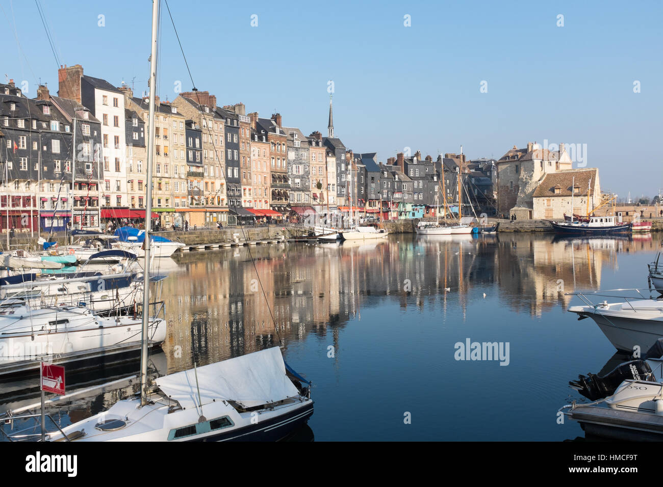 Traditional french buildings overlooking the Vieux-Bassin in the ...