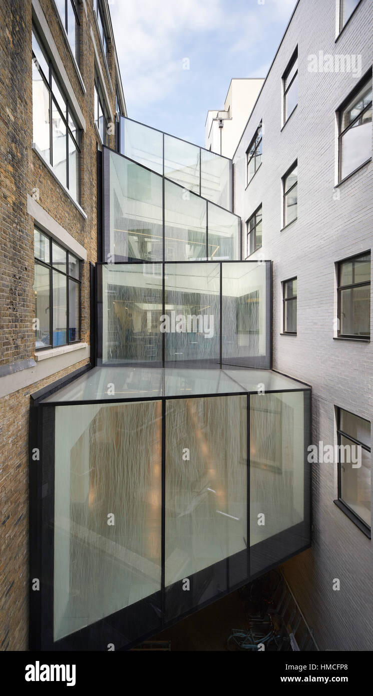 Elevated view of staggered glass volumes. 82 Baker Street, London ...