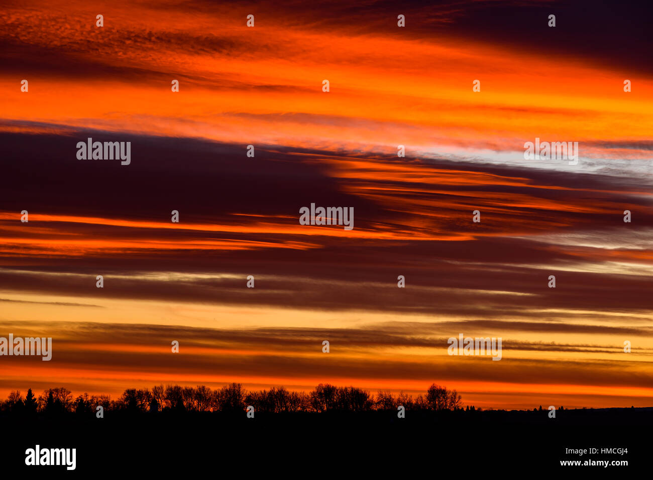 Beautiful Red And Orange Summer Sunset Sky Stock Photo - Alamy