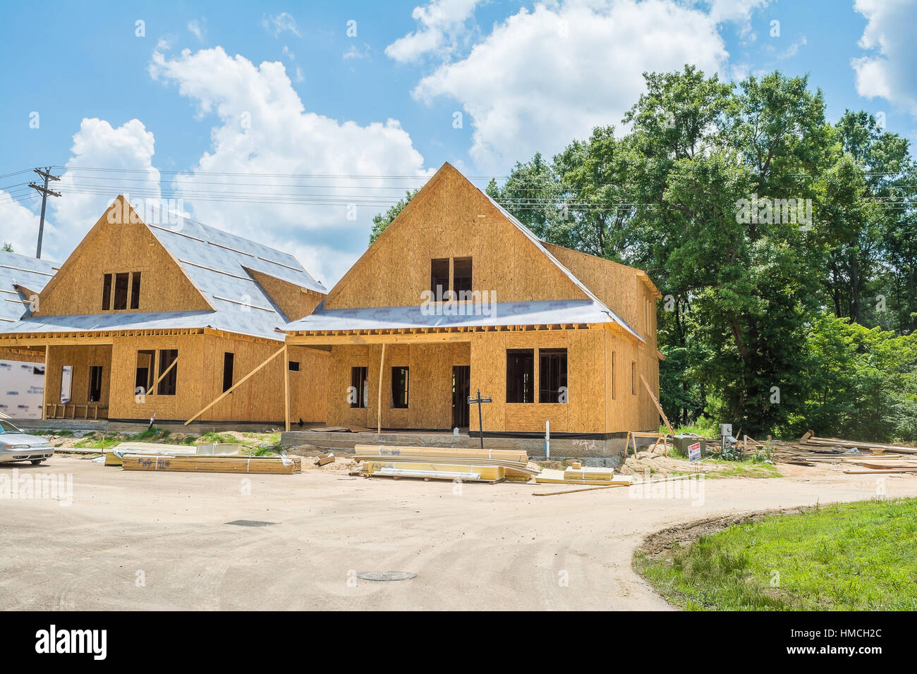 A home in the process of being built Stock Photo - Alamy