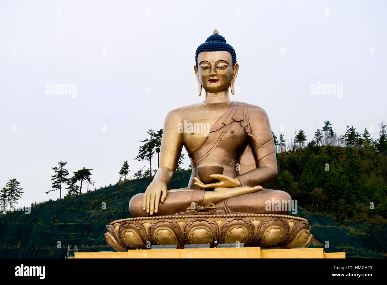 Bhutan giant golden bhudda statue monument with a diamond Stock Photo ...