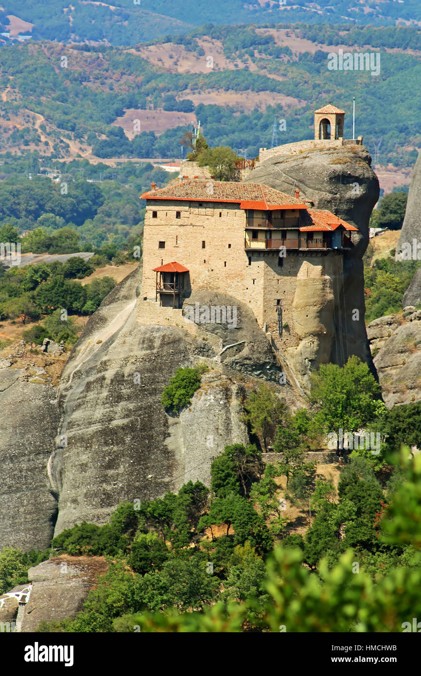 Hanging monastery at Meteora of Kalampaka in Greece Stock Photo - Alamy
