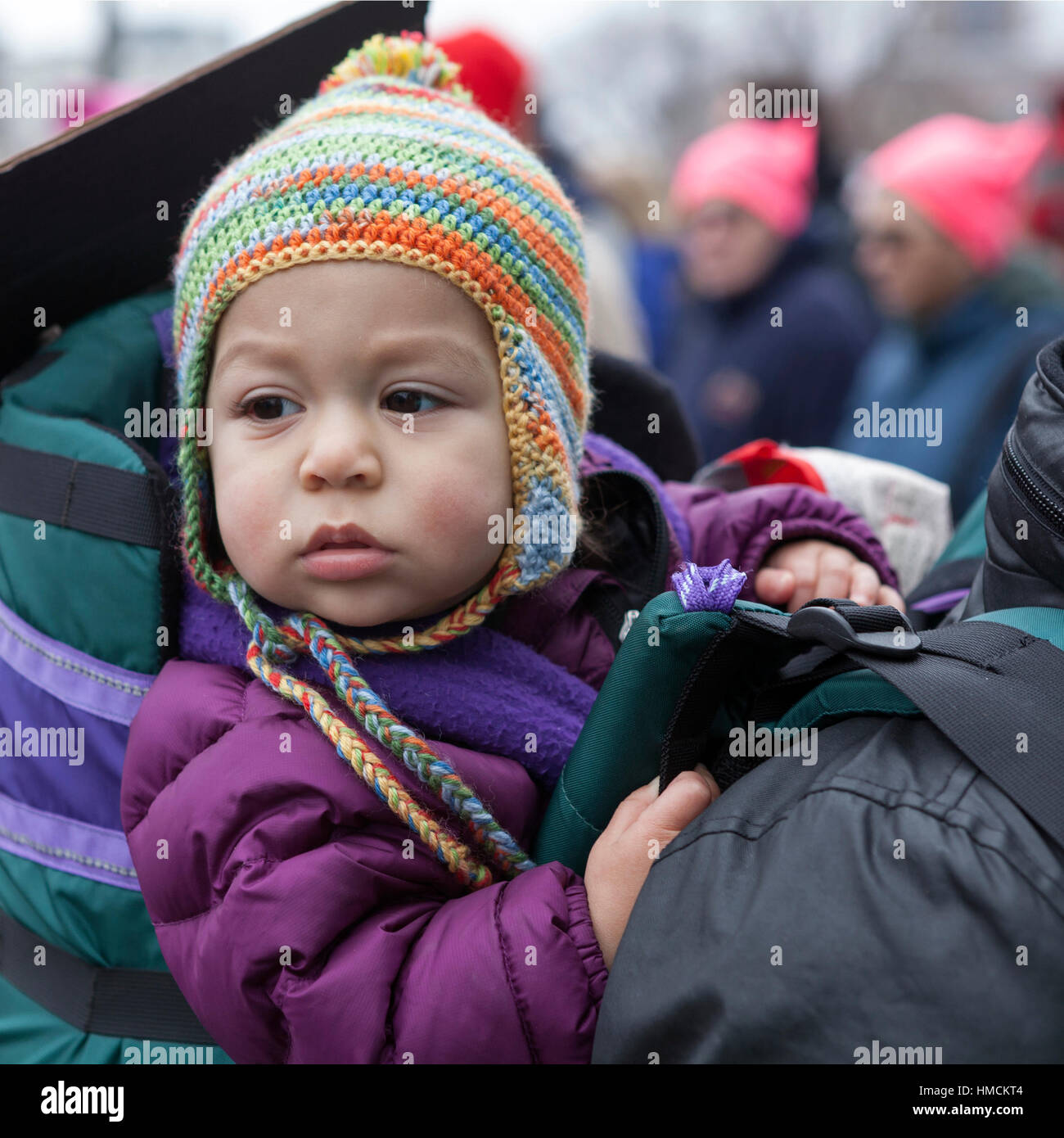 Participants in the Women's March in St. Paul, Minnesota on January 21 ...