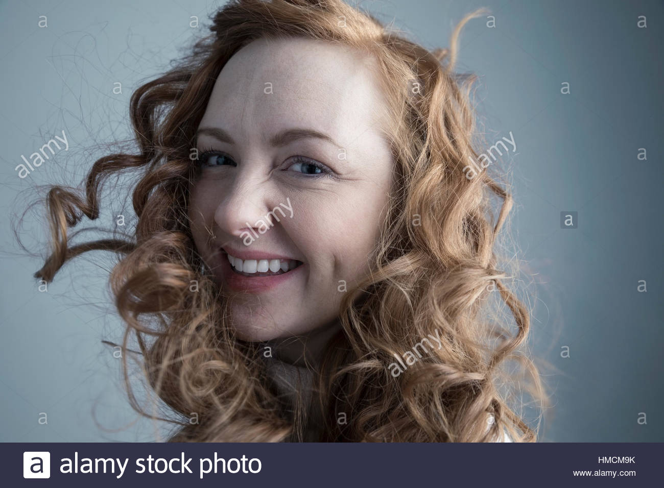 Red hair woman smiling hi-res stock photography and images - Alamy