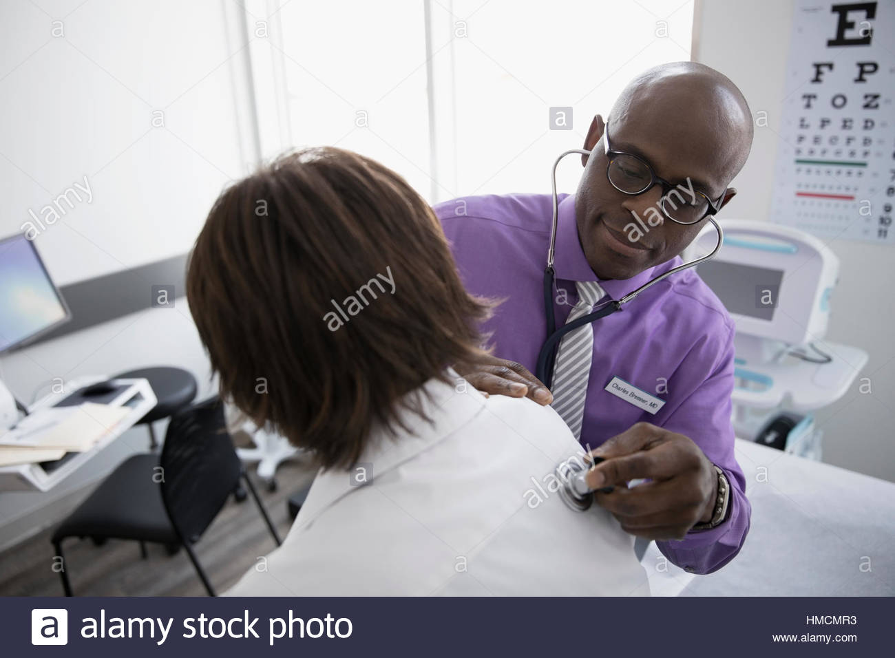 Black man patient stethoscope hi-res stock photography and images - Alamy