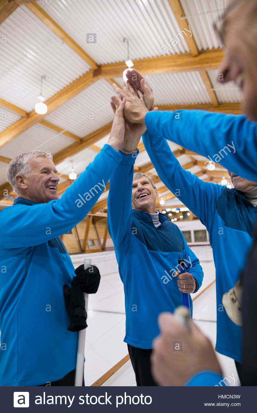 Senior high five hi-res stock photography and images - Alamy